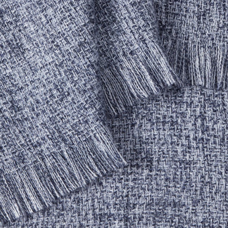 Super Soft Marled Tassel Sofa Throw - Navy – DUSK