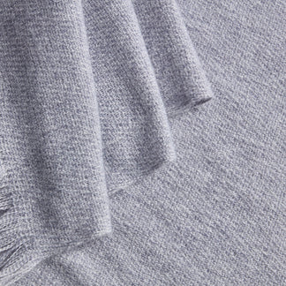 Super Soft Marled Tassel Throw - Light Blue – DUSK