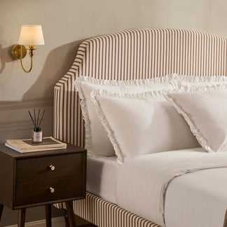 Surrey Bed Frame - Chocolate Stripe – DUSK