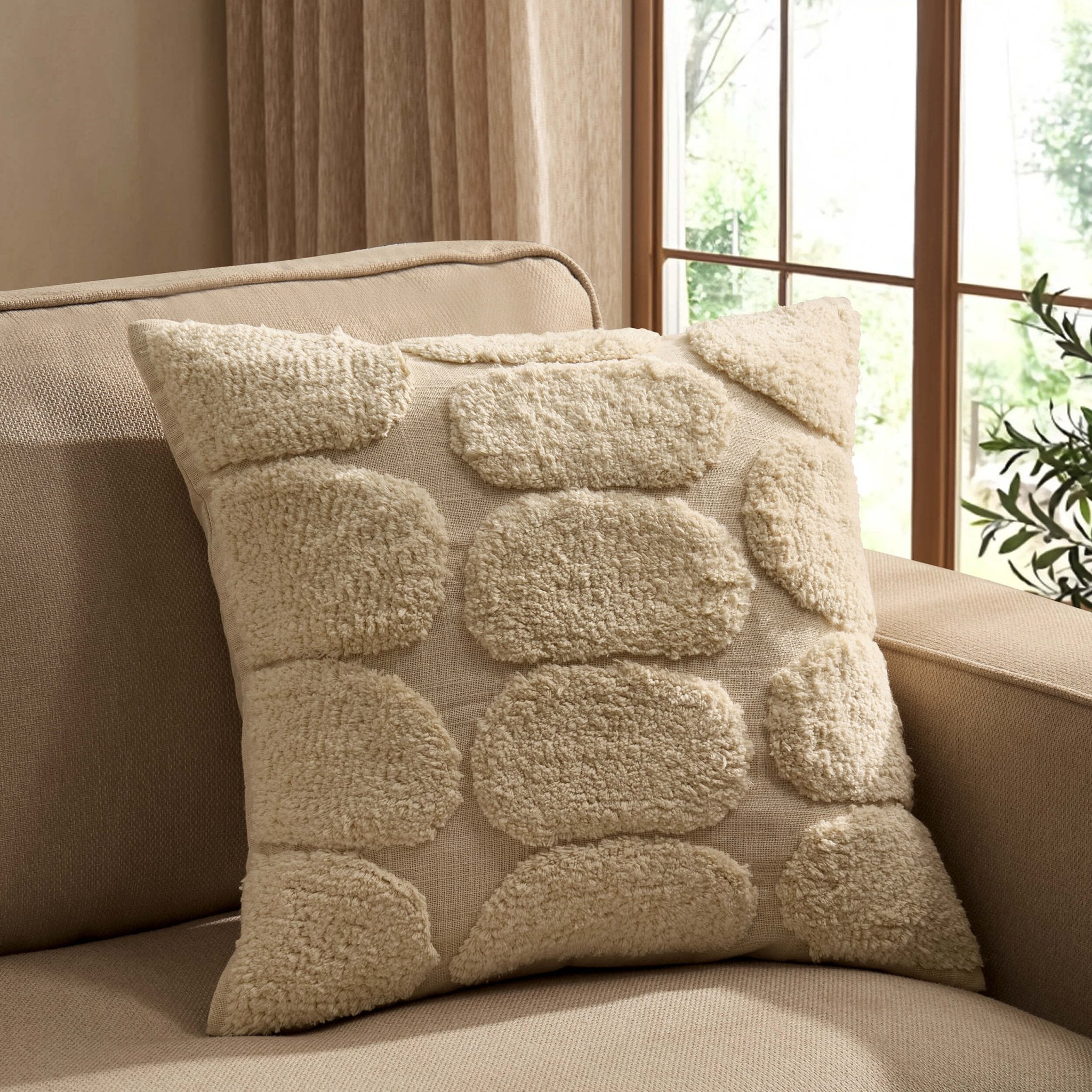 Tufted Pattern Sofa Cushion Cover - Off White – DUSK