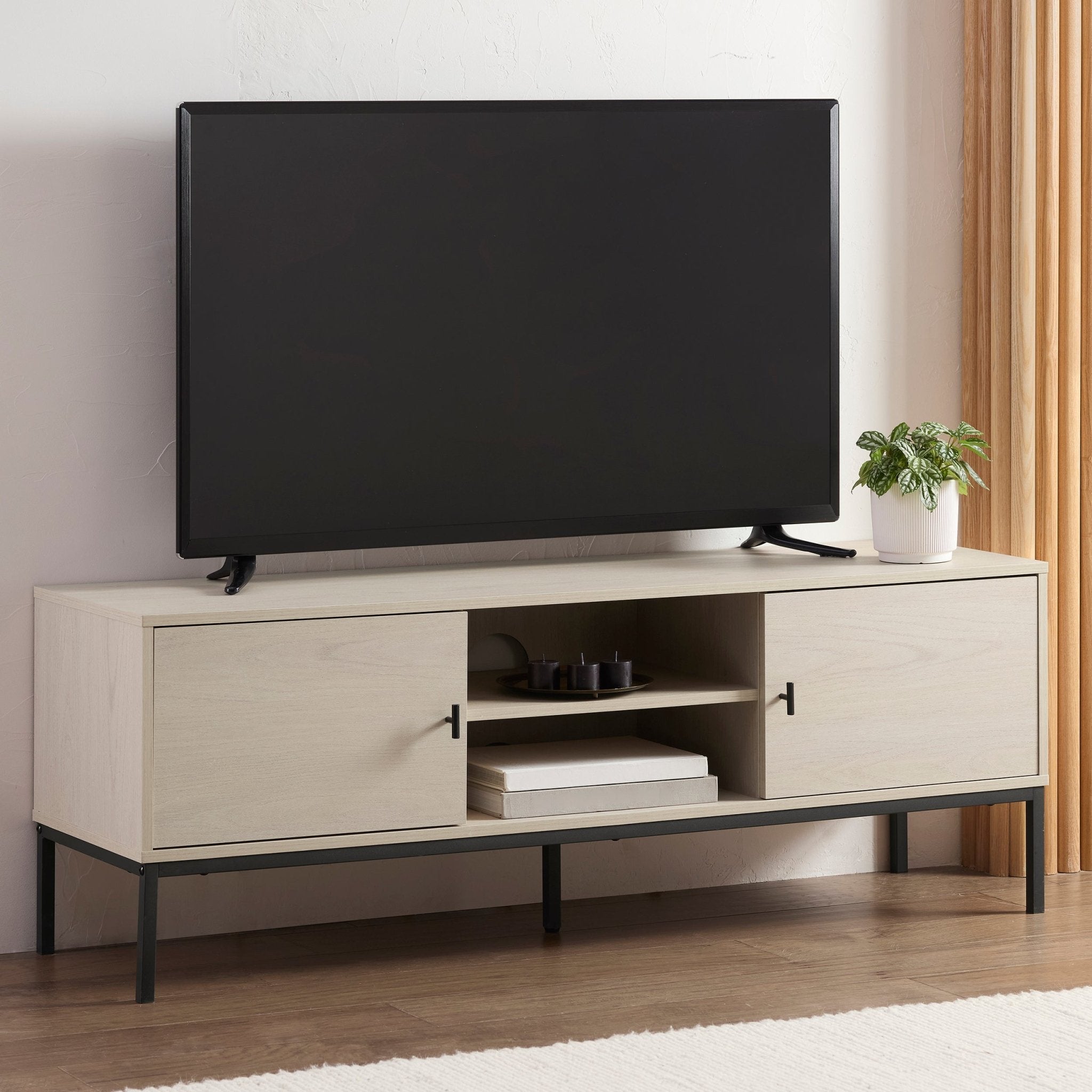 Willow 140cm TV Unit for TVs up to 60" - Light Wood – DUSK