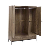 Willow 3 Door Wardrobe with Drawers - Mango Wood – DUSK