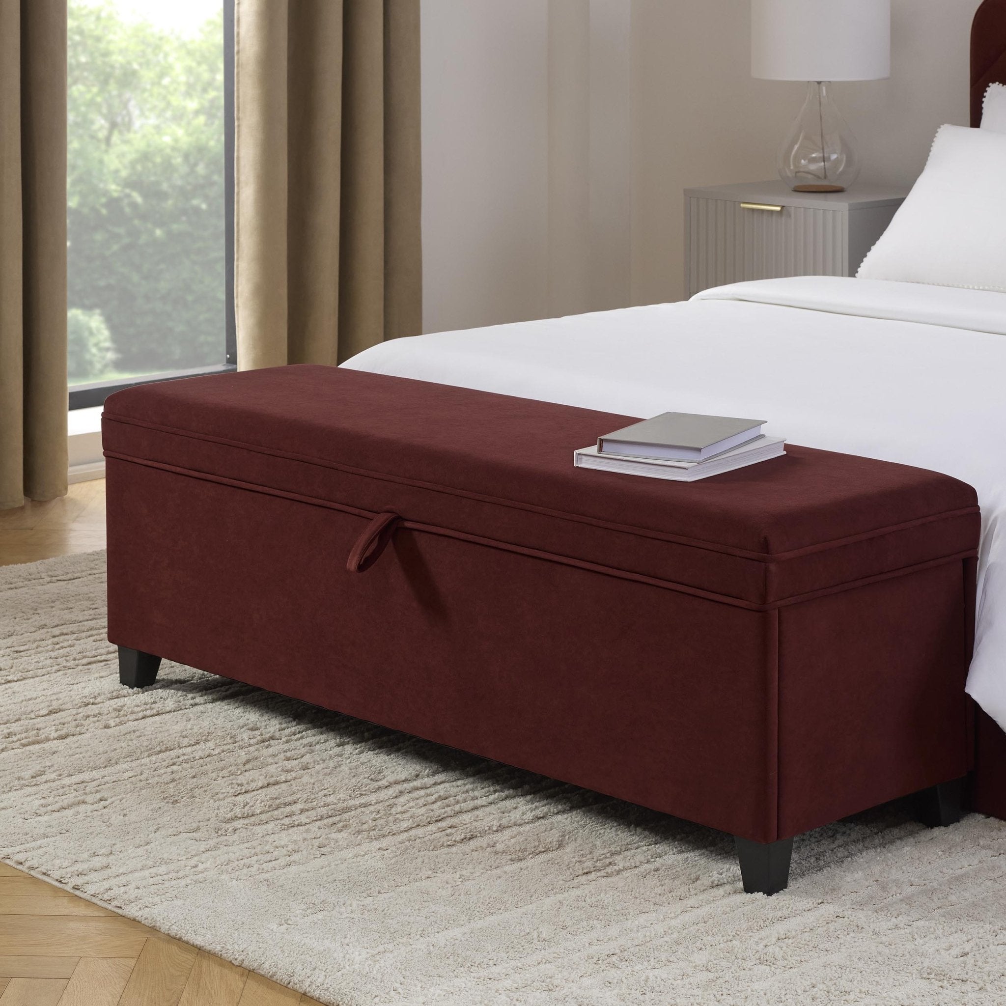 Windermere Storage Ottoman - Rust – DUSK