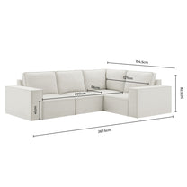 Brooklyn Small Right Hand L-Shape Sofa - Ivory – DUSK