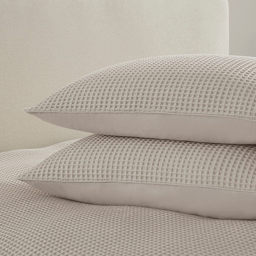 Portofino Waffle 100% Cotton Duvet Cover 200 Thread Count - Natural – DUSK