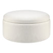 Stockton Round Storage Pouffe - Linen Natural – DUSK